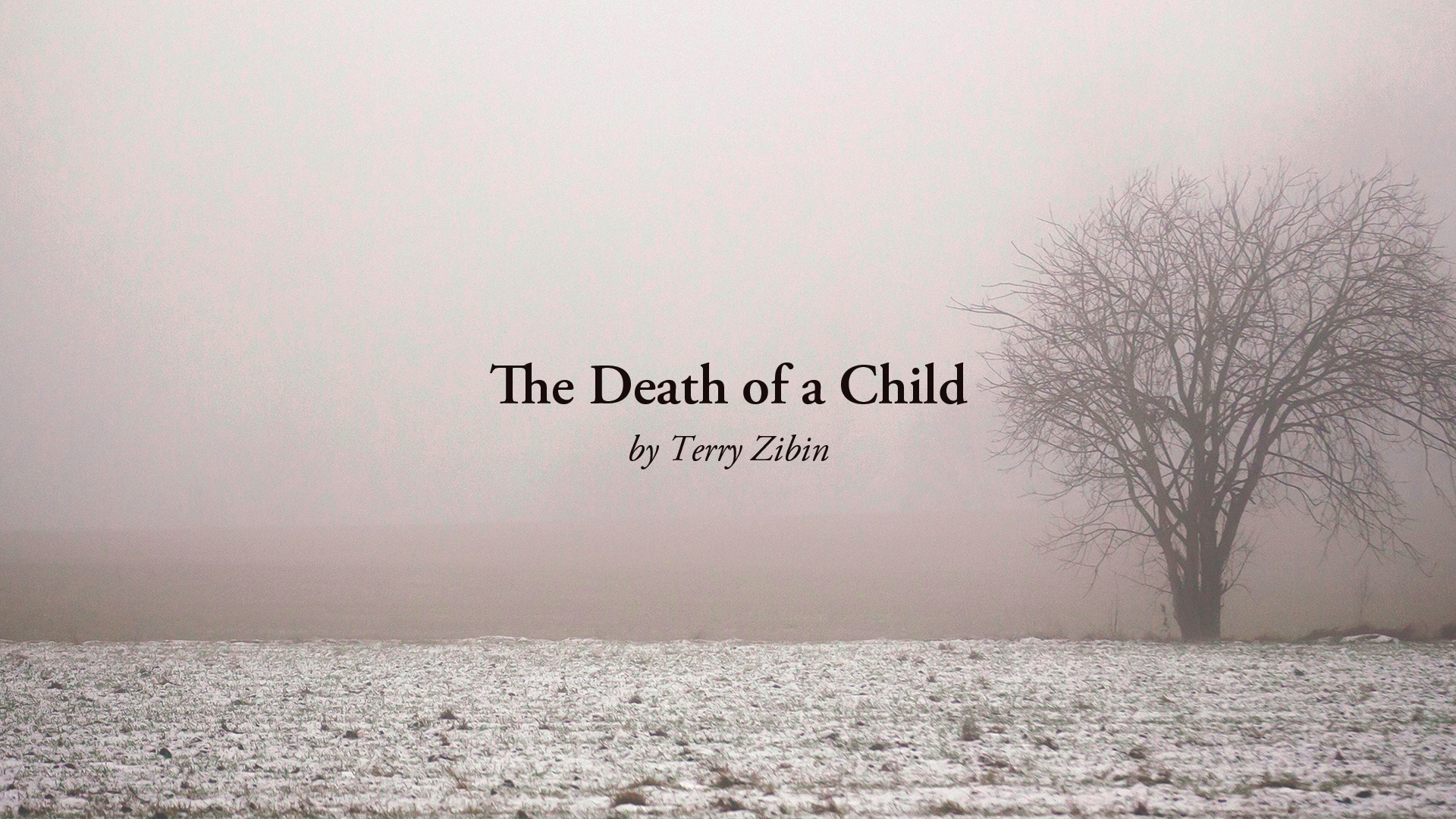 The Death of a Child - The Canadian Lutheran