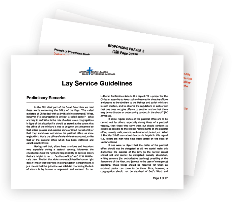 New Lay Service Guidelines for vacant congregations - The Canadian Lutheran